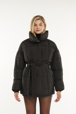 Mid Length Belted Puffer Jacket | Classic Fit – PUFFIT